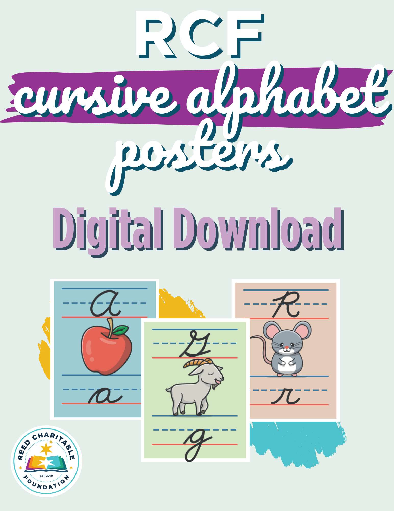 Digital Cursive Posters – REED Charitable Foundation